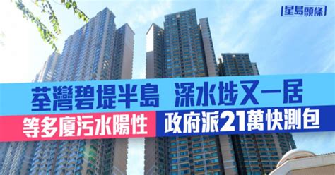 荃湾碧堤半岛深水埗又一居等多厦污水阳性 政府派21万快测包 星岛日报