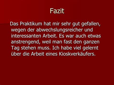 Wie Schreibe Ich Ein Fazit Praktikumsbericht