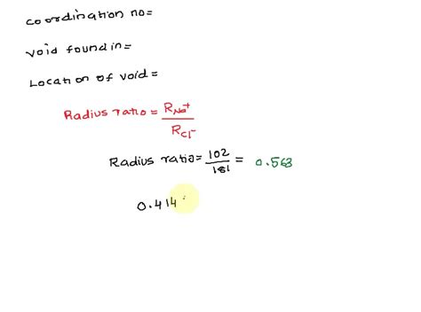 Solved For Sodium Chloride Na And Cl Each Has Ionic Radius Of 102 Pm And 181 Pm Respectively