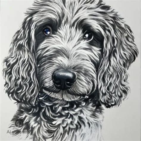 Simple And Realistic Cockapoo Drawing Dessins Chauffage Au Bois