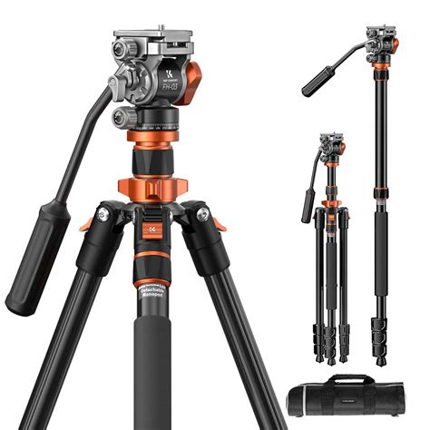 Statyw Fotograficzny Video Kandf Concept K234a7 Z Głowicą Olejową Fh 03