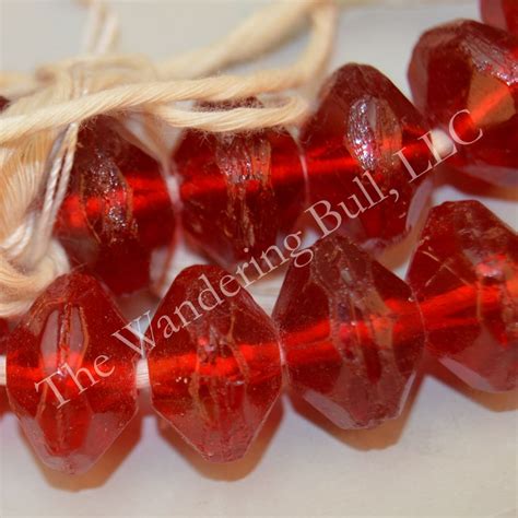 Vaseline Beads Translucent Ruby The Wandering Bull Llc
