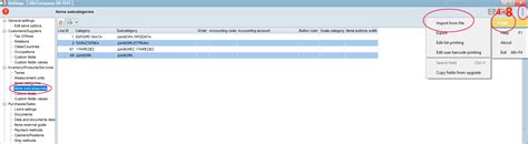 import export excel text csv from settings sbz systems
