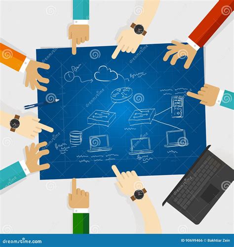 LAN Local Area Network Design Architecture Computer Cable Connection Client Server Icon Router