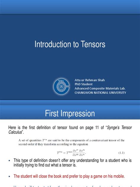 Introduction To Tensors Pdf Euclidean Vector Tensor