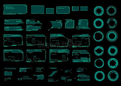 Set Of Green Frames And Design Elements Stock Vector Illustration Of
