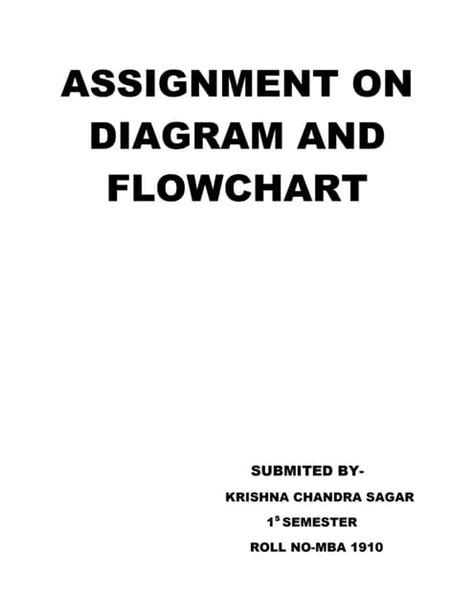 Assignment On Diagram And Flowchart 1 Doc