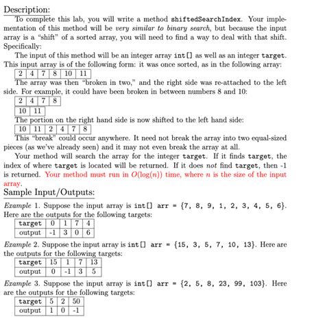 Solved Description To Complete This Lab You Will Write A Chegg Com