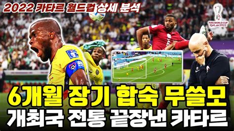 월드컵분석 카타르 개최국 사상 첫 개막전 패배 복병 에콰도르 무서운 이유 YouTube
