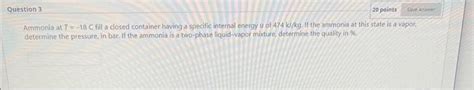 solved using the tables for water determine the specified