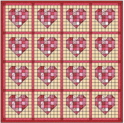 Scrappy Heart Quilt Block Pattern Craftsy Heart Quilt Pattern