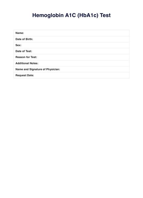 Hemoglobin Level Chart Example Free PDF Download