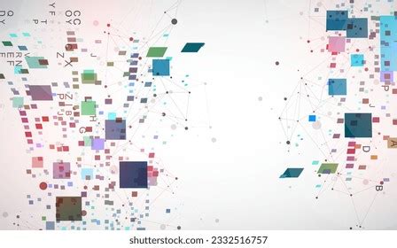 Template Science Technology Presentation Plexus Style Stock Vector Royalty Free