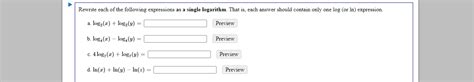 solved rewrite each of the following expressions as a single