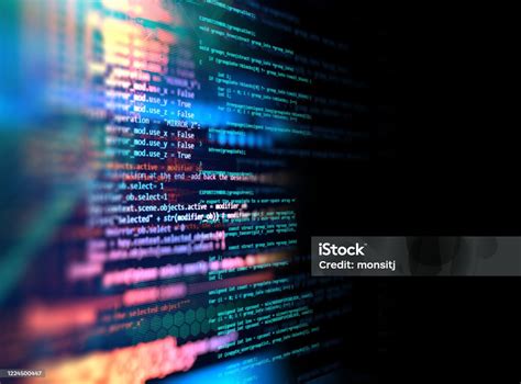 소프트웨어 개발자 및 컴퓨터 스크립트의 프로그래밍 코드 추상 기술 배경 비트코인에 대한 스톡 사진 및 기타 이미지 비트코인