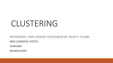 Clustering In Data Miningpdf