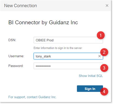 Connect Tableau Desktop To Obiee Subject Areas With Bi Connector Plugin Step By Step User