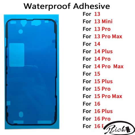 Waterproof Adhesive Sticker For Ip Hone 14 Pro Max Plus 13 Mini Lcd