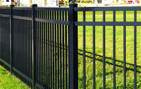 Ornamental Aluminum Flat Top 6 Wide X 4 Tall 3 Rail Fence Panel With