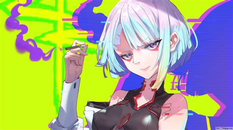 Lucy Smoking Cyberpunk Edgerunners 4K Wallpaper Download