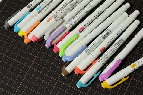 형광펜 마일드라이너 레몬옐로우 코랄핑크 시안 다크그레이 아프리콧 샤피노랑이랑 비교 네이버 블로그
