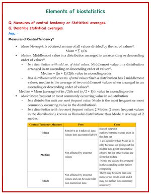 Biostatistics Homework 1 Biostatistics Lecture Homework 1 Class Problem 1 A To Summarize The