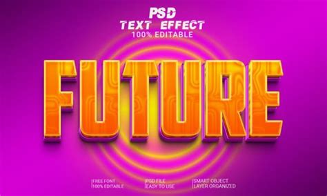 Future 3d Text Effect Editable Psd File Graphic By Imamul0 · Creative