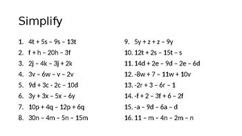 Expand Simplify And Factorise Linear By Melissa Brabanski TpT