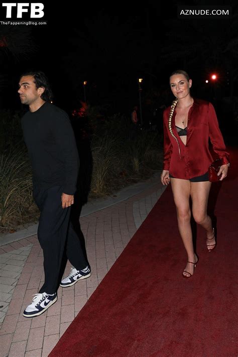 Lindsey Vonn Sexy Seen Showing Off Her Hot Legs At Carbone In Miami