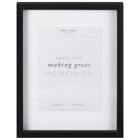 A4 New York Box Photo Frame Black Home Accessories Bandm
