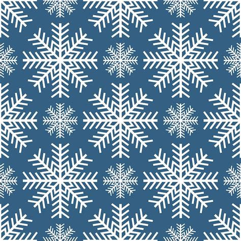 Premium Vector Snowflake Seamless Pattern