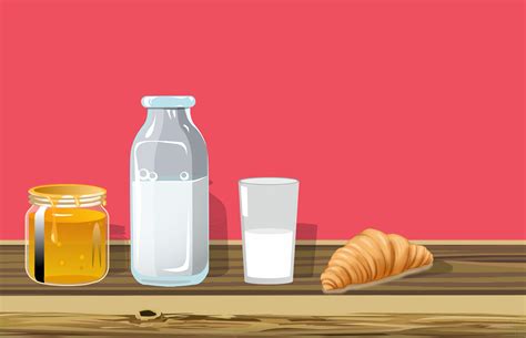 무료 이미지 아침 식사 식품 표 신선한 Delicious Milk 활기 없는 먹다 건강한 다이어트 본질적인 마실 것 꿀 영양물 섭취 항아리