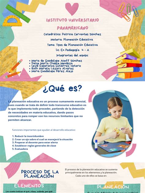 Tipos De Planeacion Educativa Pdf Planificación Aprendizaje