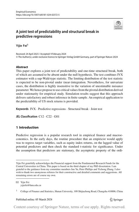 A Joint Test Of Predictability And Structural Break In Predictive Regressions