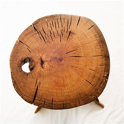 Red Oak Tree Stump End Table Etsy