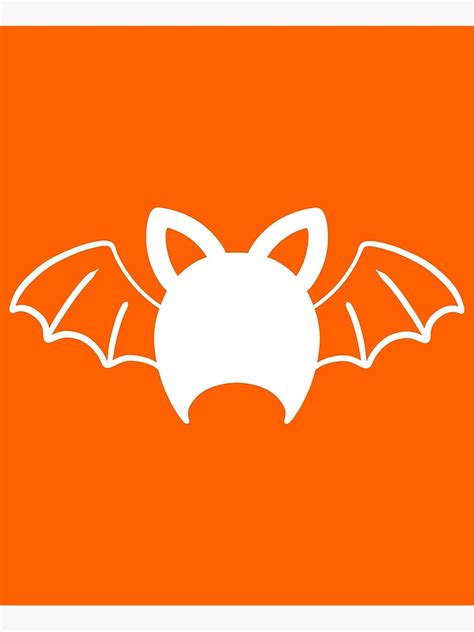 Cute White Bat Poster By Fernwehfaraway Redbubble
