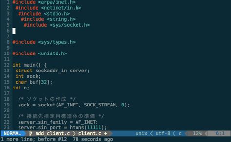 C言語のソースコードをvimで自動整形する