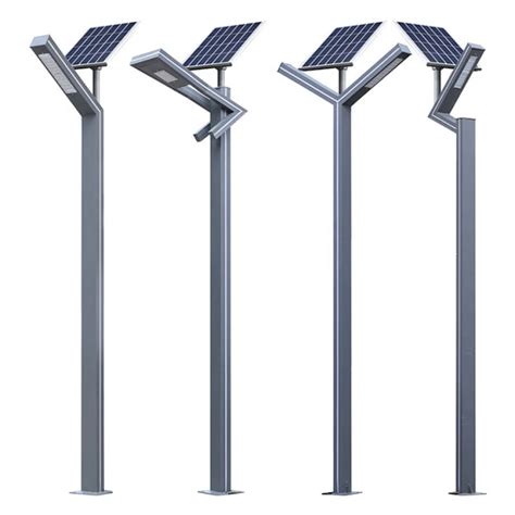 3米太阳能庭院灯现代厂区户外防水铝型材简约led路灯3 5米景观灯 花瓣网