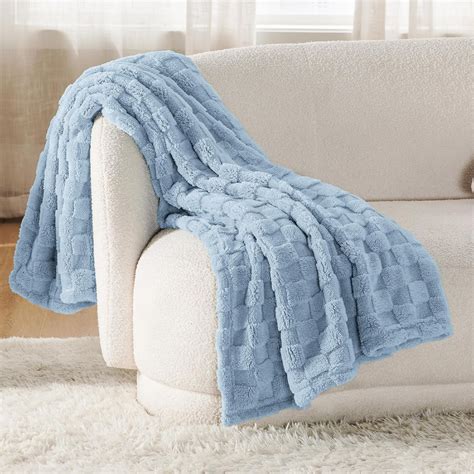 Cozy Comfort Dream Blue Fleece Blanket For Couch Super Soft Cozy