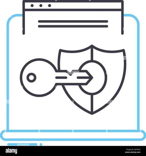 Authorized Program Line Icon Outline Symbol Vector Illustration Concept Sign Stock Vector