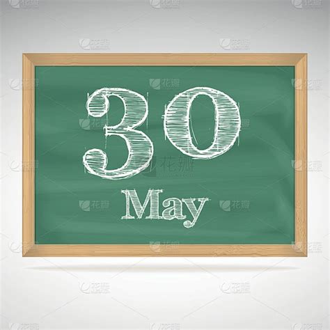 5月30日，在黑板上用粉笔题词素材 花瓣网