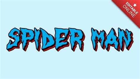 Spider Man Blue Scary Text Effect Generator