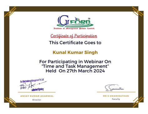 Webinar On Time And Task Management Having Immense Value Kunal Singh