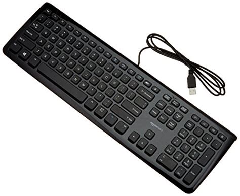 AmazonBasics Wired Keyboard Black