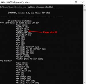 FCoder Printer Command Line Syntax