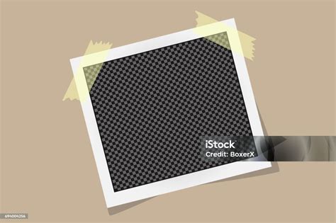 베이지색 배경에 고립 된 그림자와 함께 끈 적 테이프에 사각 프레임 템플릿 벡터 일러스트 레이 션 0명에 대한 스톡 벡터 아트 및 기타 이미지 Istock