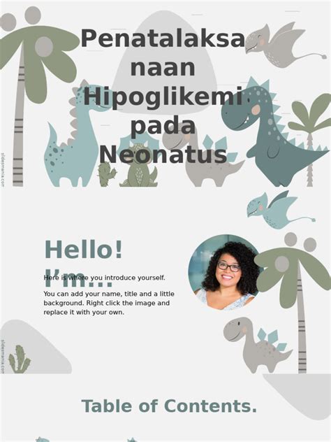 Dana Cute Dinos Slidesmania Pdf Zoology