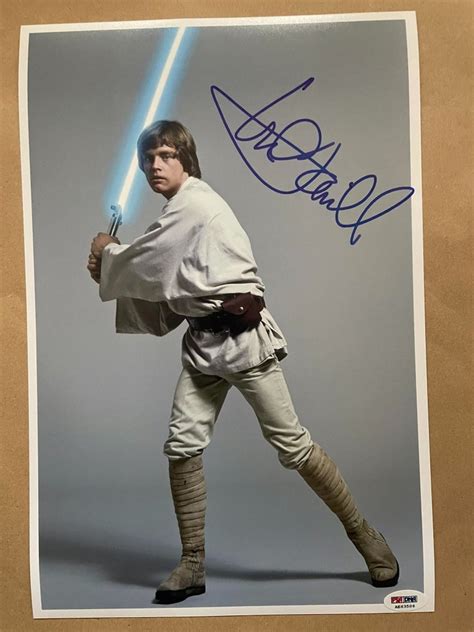 Star Wars Signed By Mark Hamill Luke Skywalker With Psadna