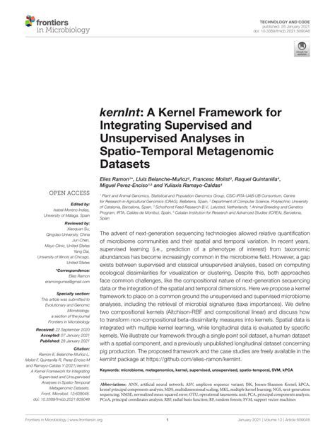 Pdf Kernint A Kernel Framework For Integrating Supervised And