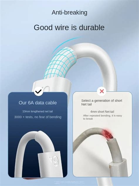 Комплект 5 шт Кабель для быстрой 6a Кабель Type C для быстрой зарядки и